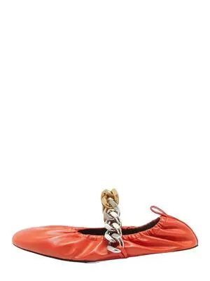 Stella McCartney Falabella Chain-detail Ballet Flats - Orange