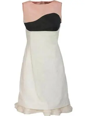 Balenciaga Color Block Dress - White