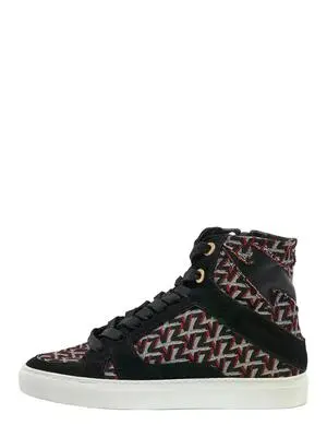 Zadig&Voltaire All-over Logo Lace-up Sneakers - Black