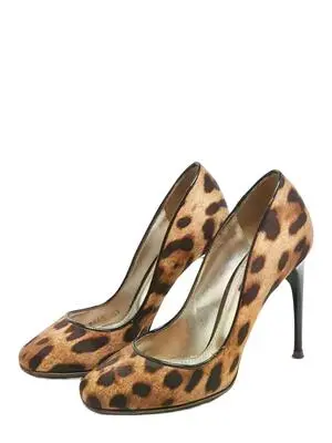 Dolce & Gabbana Leopard-print Stiletto Pumps - Brown