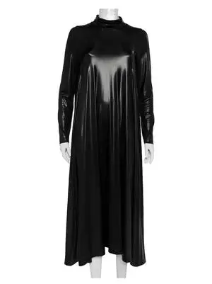 MAISON MARGIELA Long-sleeve Flared Midi Dress - Black