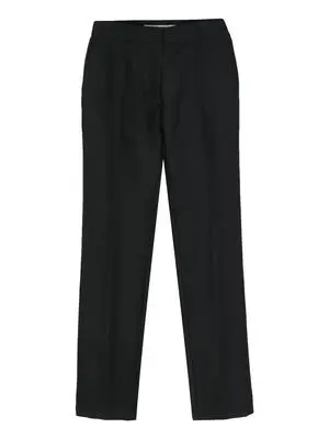 Dior 2010s Wool-blend Straight-leg Trousers - Black