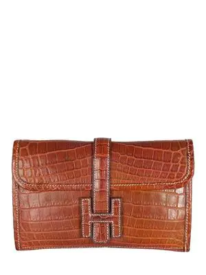 Hermès Jige Elan Clutch Bag - Brown