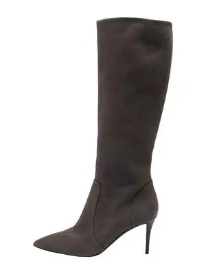 GIUSEPPE ZANOTTI Pointed-toe Knee-high Boots - Grey