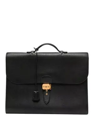 Hermès Sac À Dépêches Leather Bag - Black