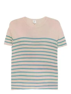 Jean Paul Gaultier 2000s Striped Knit T-shirt - Neutrals