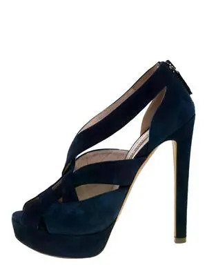 Miu Miu 130mm Suede Platform Sandals - Blue