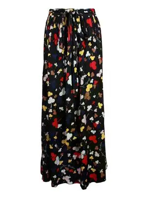 Moschino Floral-print Maxi Skirt - Black