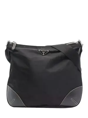 Prada 2000s Tessuto Light Nylon Shoulder Bag - Black