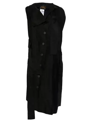 VIVIENNE WESTWOOD 2016 Draped Dress With Button Detailing - Black