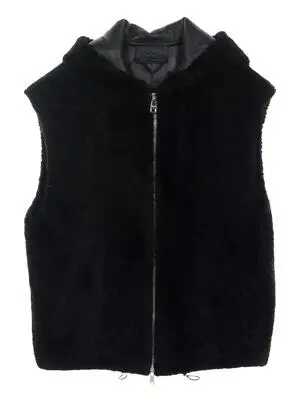 Prada 2010s Shearling Gilet - Black