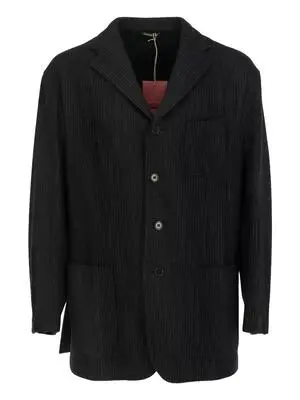ROMEO GIGLI 1990s Striped Blazer - Black