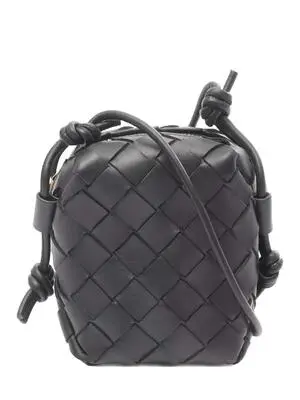 Bottega Veneta Micro Intrecciato Shoulder Bag - Black