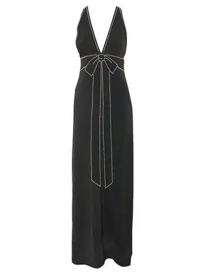 Moschino Bow-embellished Gown - Black