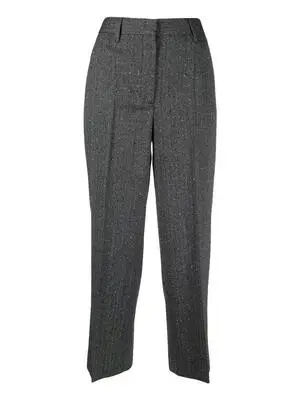 Prada 2010s Cropped Tailored Trousers - Grey