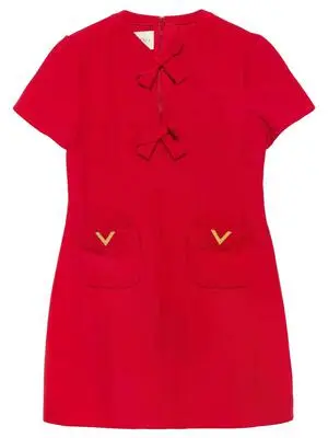 Valentino Garavani Crepe Mini Dress - Red