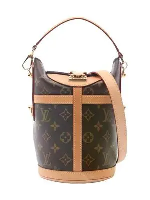 LOUIS VUITTON 2018 Monogram Duffle Bucket Bag - Brown