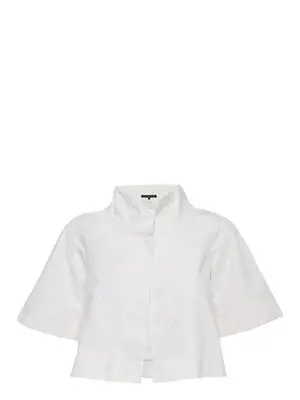 Theory Gabardine High-neck Top - White