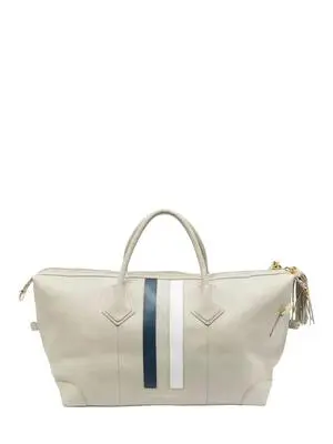 3.1 Phillip Lim Stripe-detail Leather Duffle Bag - Grey
