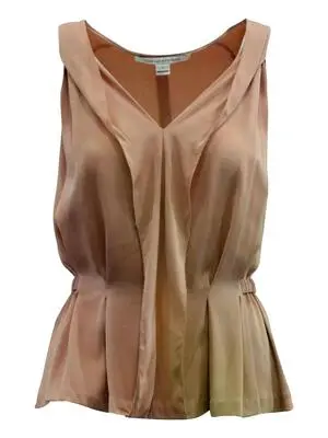 Diane Von Furstenberg Sleeveless Peplum Blouse - Pink