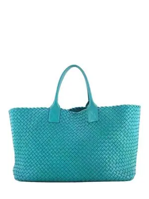 Bottega Veneta Cabat Intrecciato Nappa Medium Tote Bag - Blue