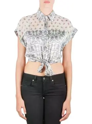 Pierre Balmain Paisley-print Silk Top - White