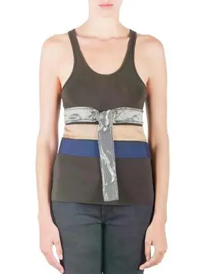 Celine Celine Pre-Owned Racerback Belted Top Brown