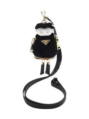 Prada Robot Velvet Bag Charm - Black