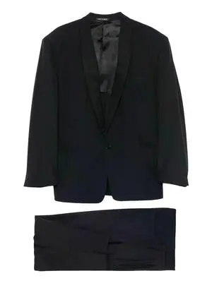Versace 1980s Pleated Suit - Blue