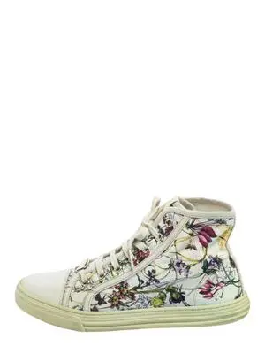 Gucci Floral High Top Sneakers - White