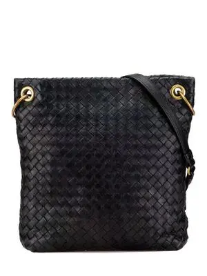 Bottega Veneta Nappa Intrecciato Crossbody Bag - Black