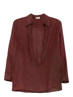 Hermès 1990-2000s Linen Blouse - Red