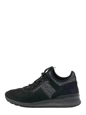 TOD'S Perforated Suede Sneakers - Black