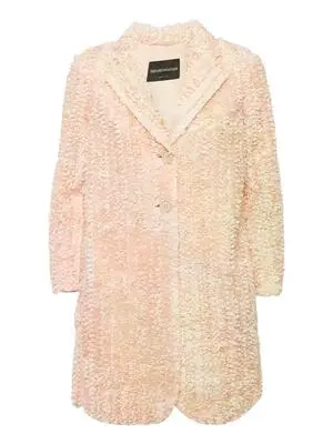 Emporio Armani Appliqué-detail Tulle Coat - Pink