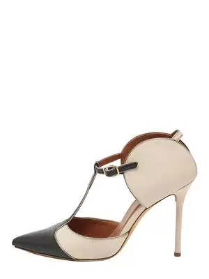 MALONE SOULIERS 100mm Sadie Two-tone Pointed-toe Pumps - Neutrals