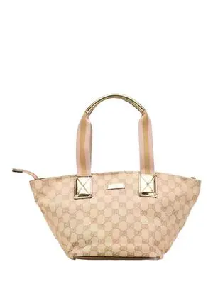 Gucci Gg Canvas Web Handbag - Brown