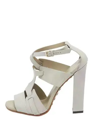 TOD'S Vintage 120mm Strappy Sandals - Grey
