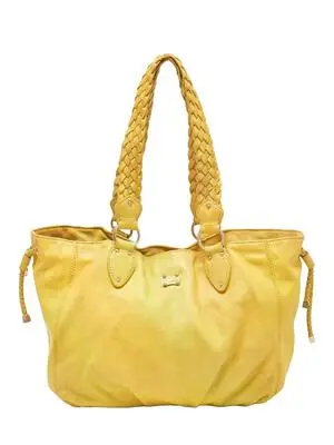 Michael Kors Braided Leather Tote Bag - Yellow