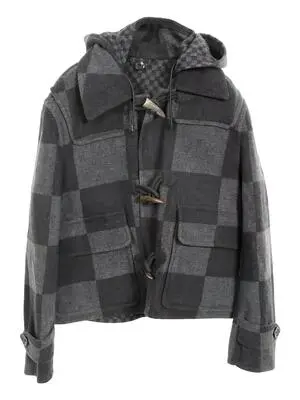 LOUIS VUITTON Louis Vuitton X Nigo Damier Hooded Duffle Coat