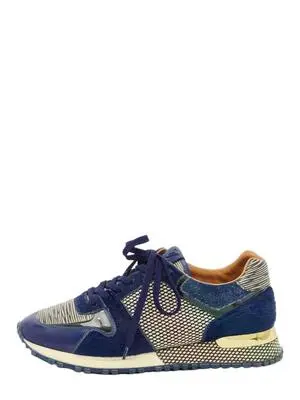 LOUIS VUITTON Louis Vuitton Leather Sneakers Blue
