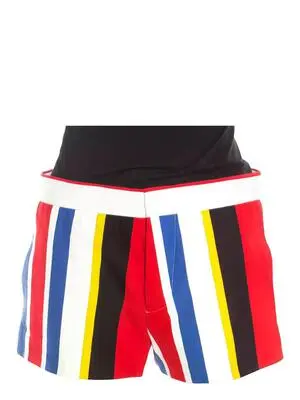 Marni Striped Cotton Shorts - Red