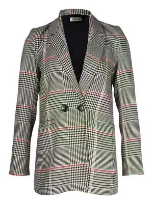 ANINE BING Plaid Double-Breasted Blazer