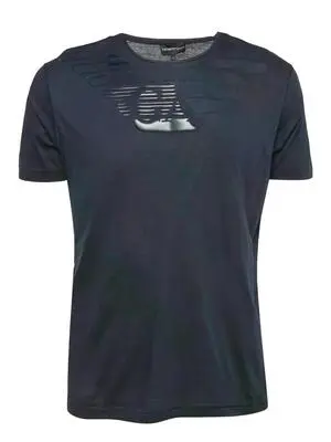 Emporio Armani Logo-print Cotton T-shirt Blue