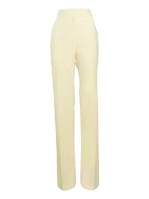 Attico High-waisted Straight Leg Trousers - Yellow