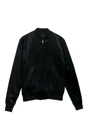 A.p.c. Ribbed-collar Bomber Jacket - Black