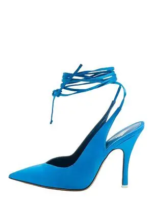Attico 120mm Satin Lace-up Pumps - Blue
