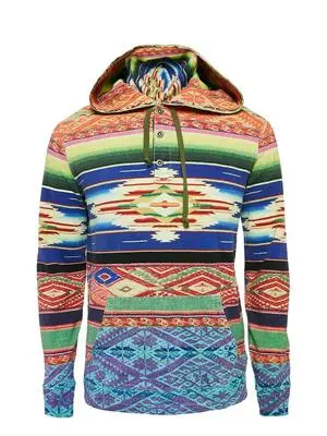 Polo Ralph Lauren Geometric-patterned Hoodie - Blue