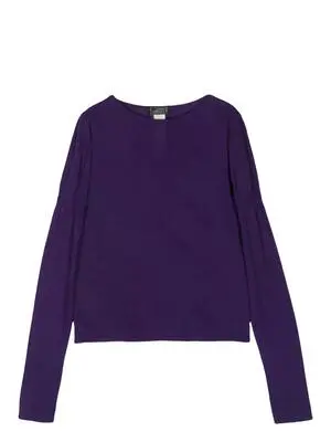 Versace 2000s Gathered Sweater - Purple