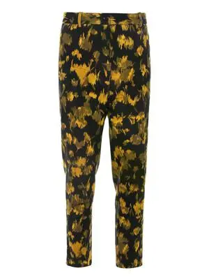 Michael Kors Vintage Ikkat Pocket Trousers - Black And Yellow
