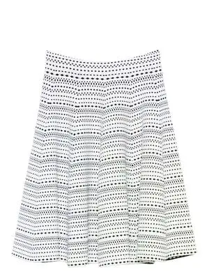 Alaïa 2000s Knitted Midi Skirt - White